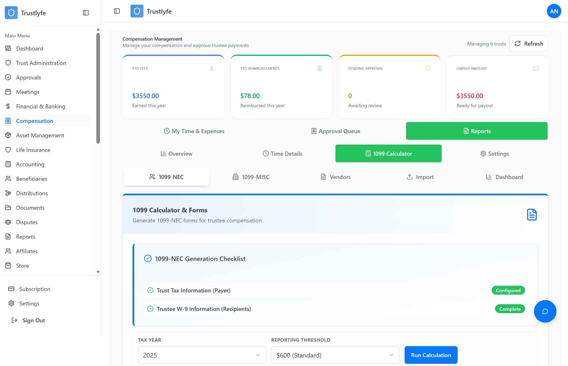Trustlyfe - Professional Trust Management System